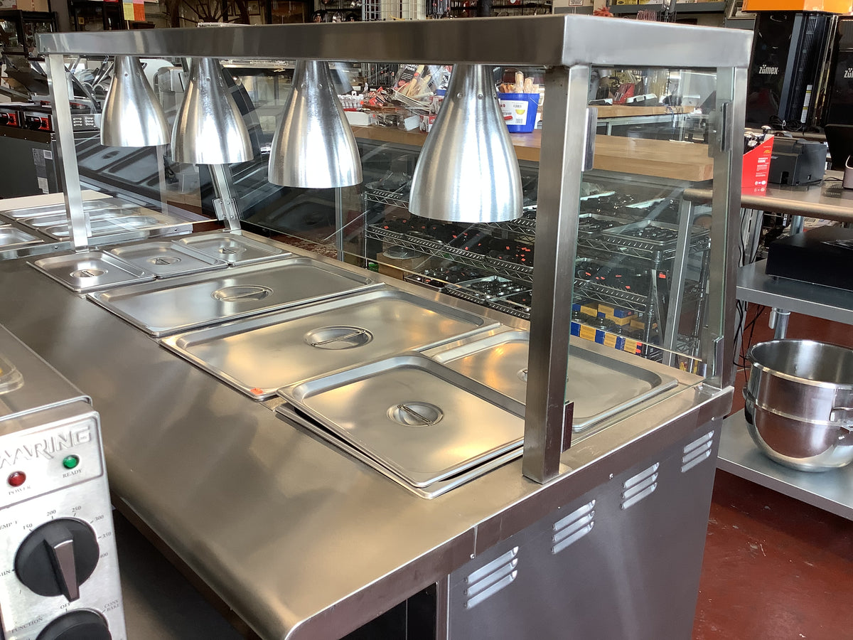 Cafeteria Steam Table With Sneeze Guard, Electric – Newark Food Service ...
