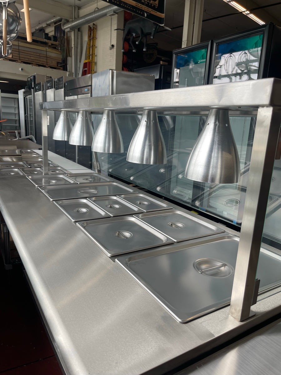 Cafeteria Steam Table With Sneeze Guard, Gas – Newark Food Service ...