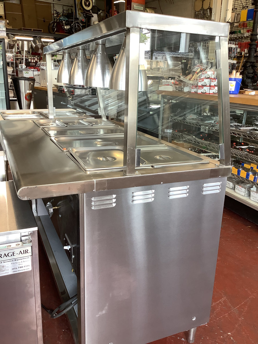 Cafeteria Steam Table With Sneeze Guard, Electric – Newark Food Service ...
